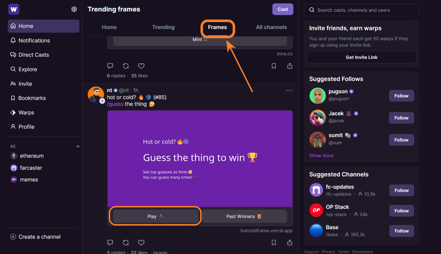 Гайд по Warpcast: регистрация, оплата, обзор работы